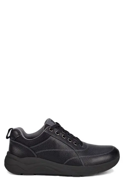 Drew Maker Leather Sneaker - Black Pebbled Leather