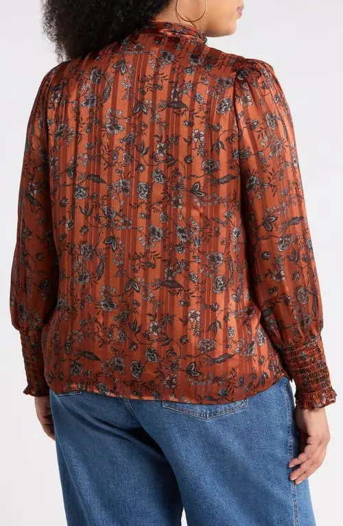SUGARLIPS Tie Neck Long Sleeve Top
