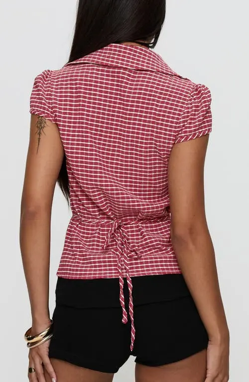 Princess Polly Arianwyn Gingham Button-up Shirt