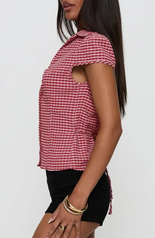 Princess Polly Arianwyn Gingham Button-up Shirt