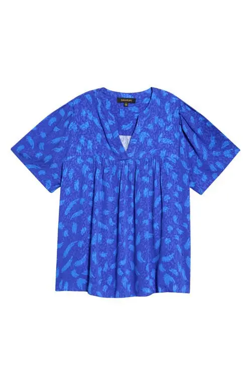 SUGARLIPS Darya Strokes Ferma Split Neck Top