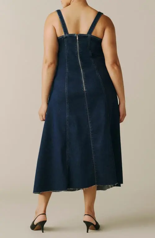 Warp + Weft Psa Square Neck Midi Dress