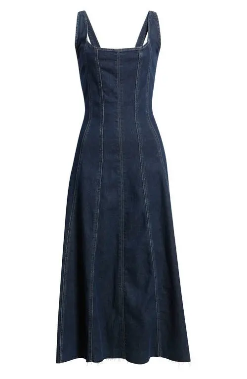 Warp + Weft Psa Square Neck Midi Dress