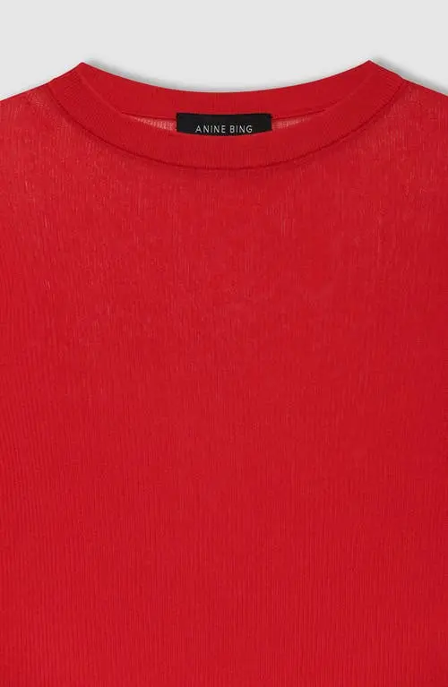 ANINE BING Tiana Sweater - Tango Red