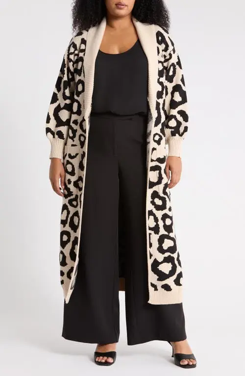 SUGARLIPS Smitten Leopard Duster Cardigan