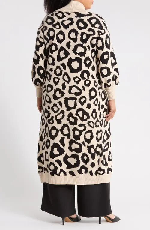 SUGARLIPS Smitten Leopard Duster Cardigan