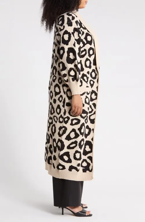 SUGARLIPS Smitten Leopard Duster Cardigan