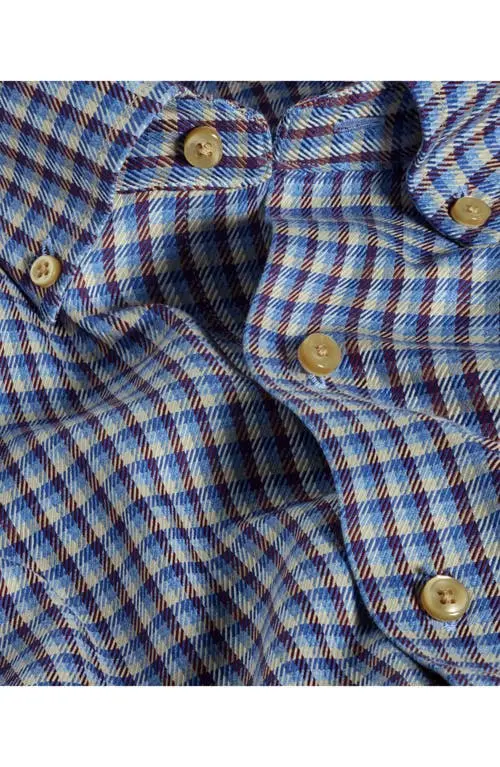David Donahue Check Pima Cotton Shirt