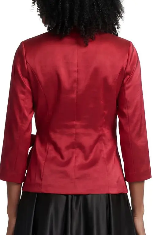 Alex Evenings Side Tie Stretch Taffeta Top