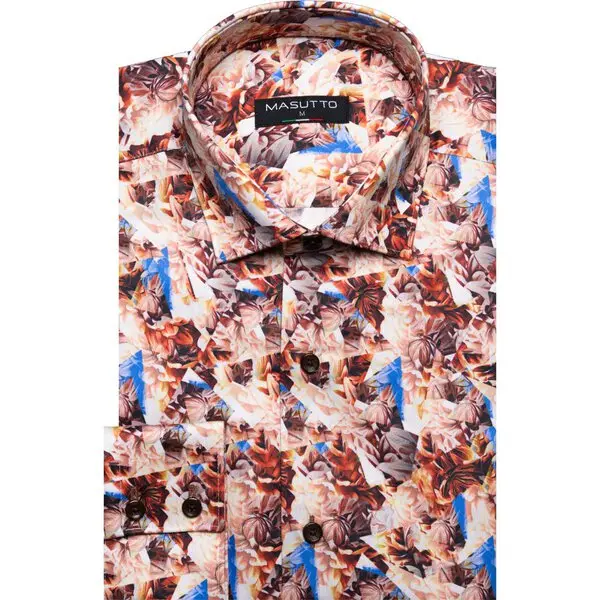 MASUTTO Caracas Print Button-up Long Sleeve Shirt