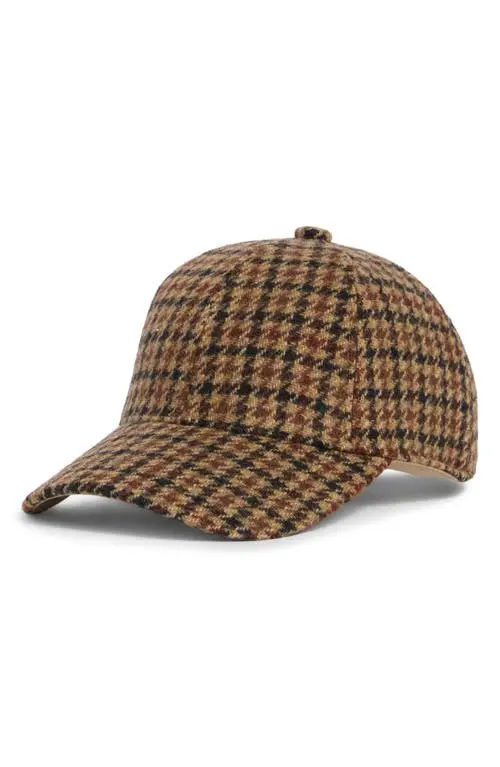 Nordstrom Houndstooth Wool Adjustable Baseball Cap