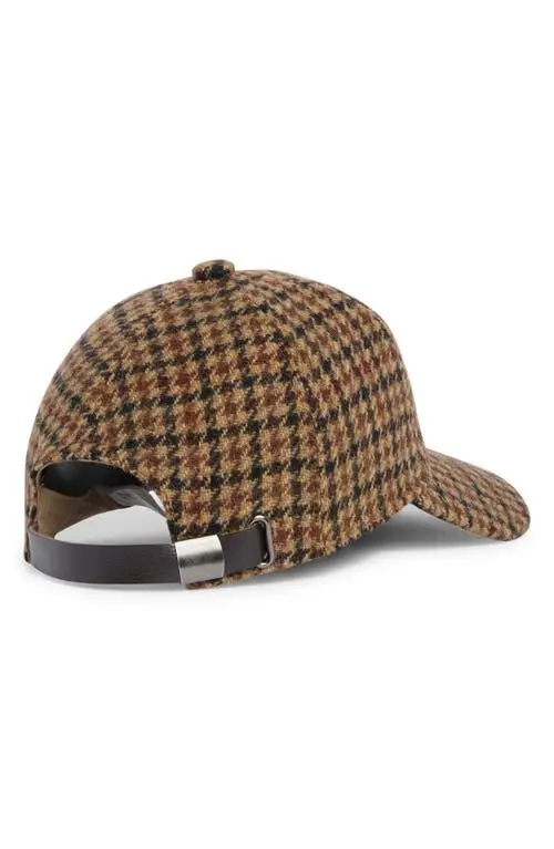 Nordstrom Houndstooth Wool Adjustable Baseball Cap