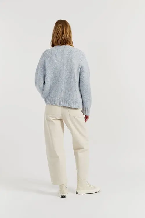 Chinti & Parker Merino Snoopy Marl Cardigan - Multi Blue