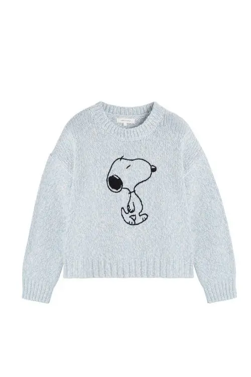 Chinti & Parker Merino Snoopy Marl Sweater - Multi Blue