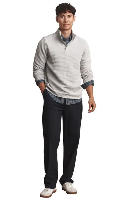 RHONE Landmark Quarter Zip Pullover - Sleet Gray