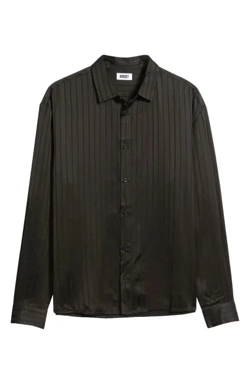KROST Relaxed Fit Button-up Pile Stripe Shirt