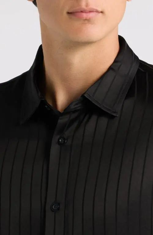 KROST Relaxed Fit Button-up Pile Stripe Shirt