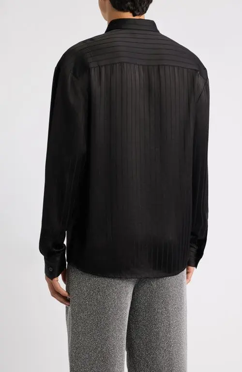KROST Relaxed Fit Button-up Pile Stripe Shirt