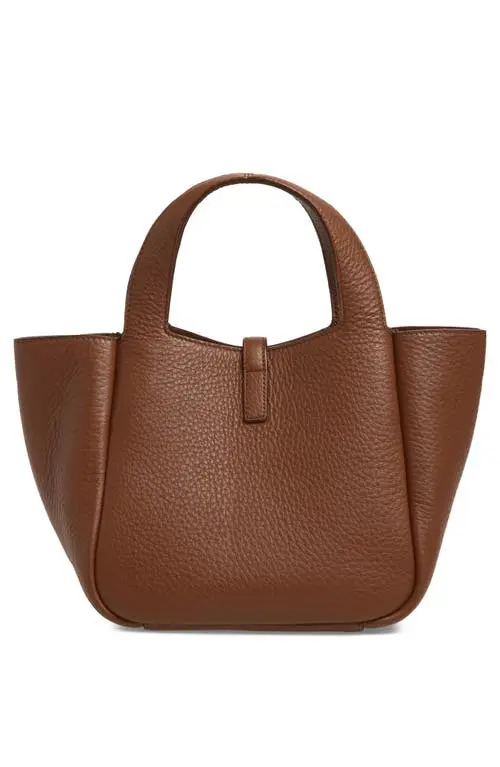 Saint Laurent Baby Bea Leather Tote - Toasted Brown