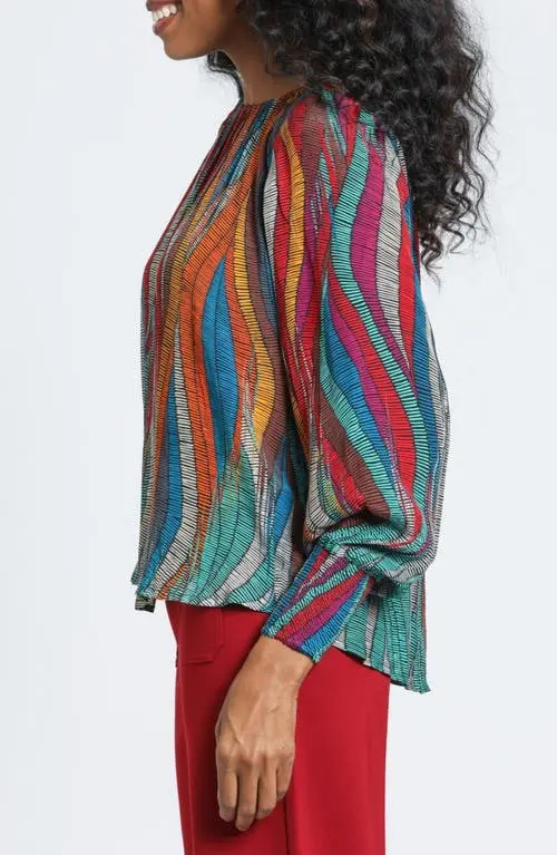 APNY Smocked Cuff Pullover Top