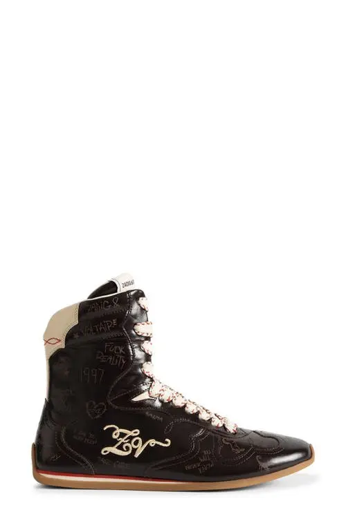 Zadig&Voltaire Zv Dance Leather High Top Sneaker