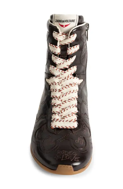 Zadig&Voltaire Zv Dance Leather High Top Sneaker