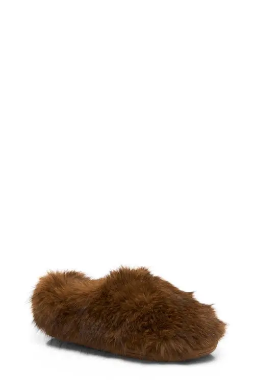 Free People Snowed In Faux Fur Slipper - Mink