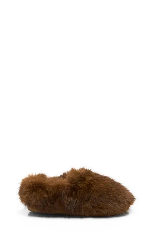 Free People Snowed In Faux Fur Slipper - Mink
