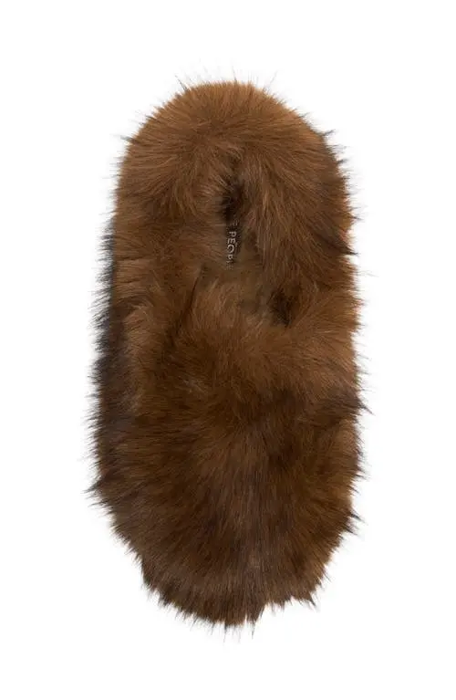 Free People Snowed In Faux Fur Slipper - Mink