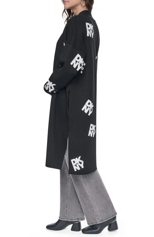 Dkny Stack Logo Long Cardigan