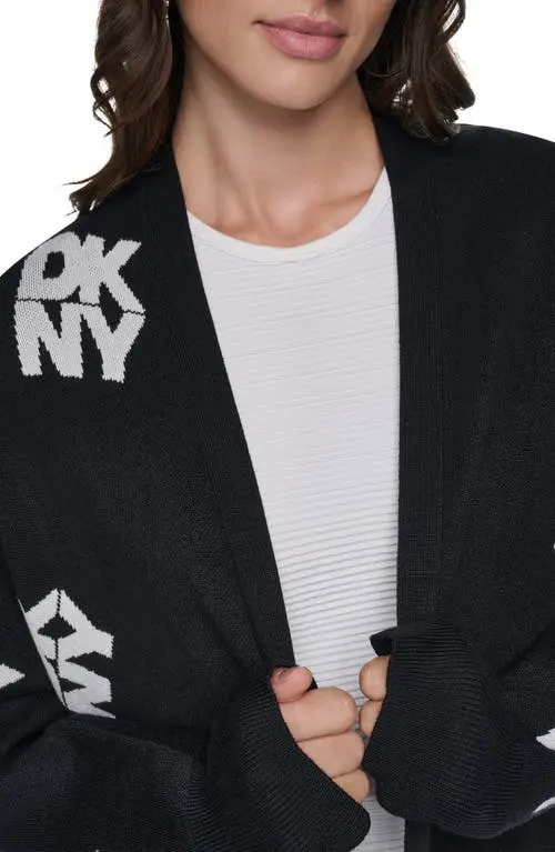 Dkny Stack Logo Long Cardigan