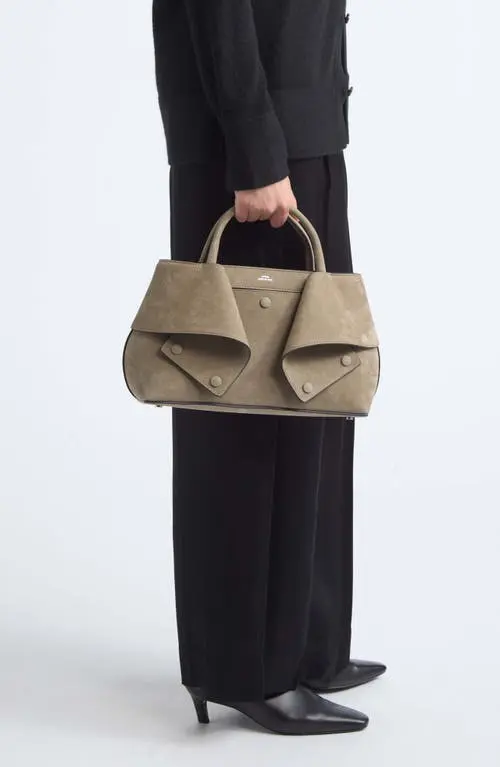 TOTEME Small Mercer Nubuck Leather Tote - Rock