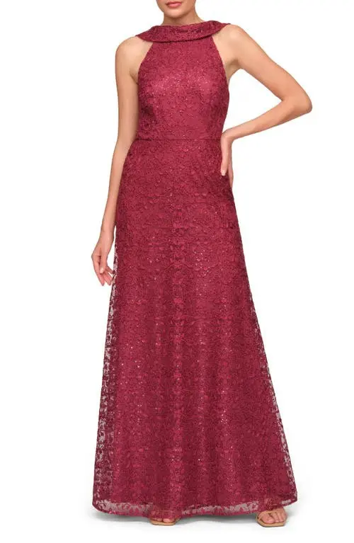 Js Collections Peggy Sequin Lace Gown