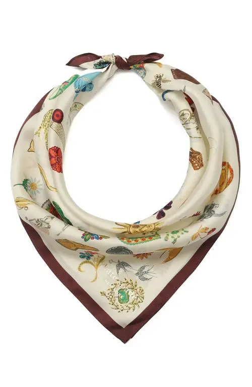 Kate Spade New York Brooch Collection Silk Bandana Scarf