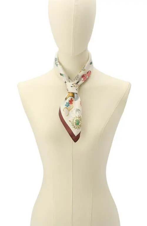 Kate Spade New York Brooch Collection Silk Bandana Scarf