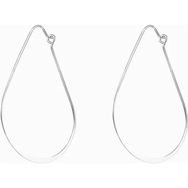 BEARFRUIT JEWELRY Zoey Hoop Earrings Classic Minimalist Everyday - Silver
