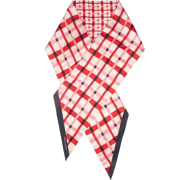 FRANCES VALENTINE Lollipop Lattice Silk Skinny Scarf