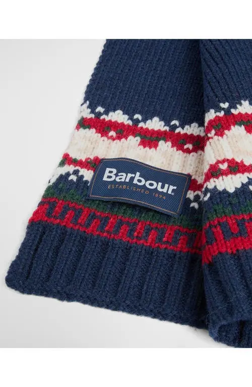 Barbour Kane Fair Isle Beanie & Scarf Set