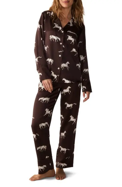 PETITE PLUME Silk Pajamas - Brown
