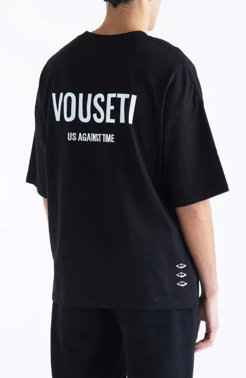 VOUSETI Us Against Time Oversize Cotton Graphic T-shirt