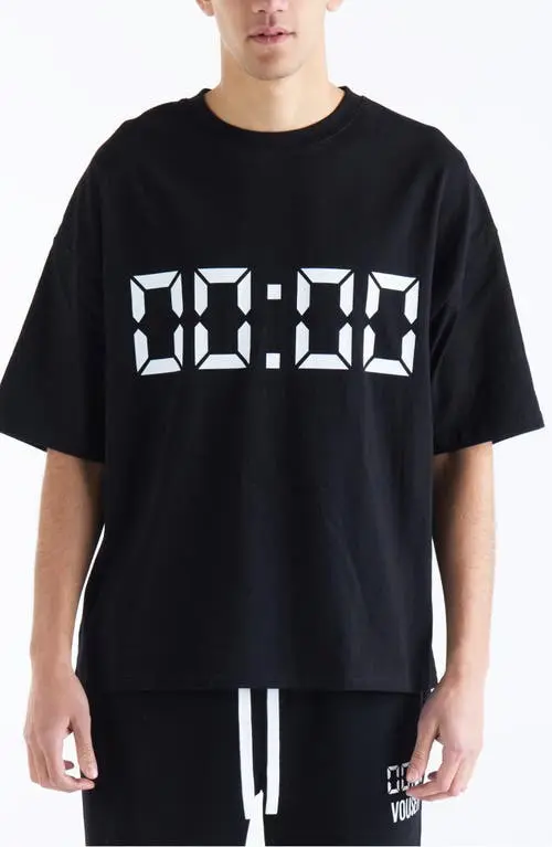VOUSETI Us Against Time Oversize Cotton Graphic T-shirt