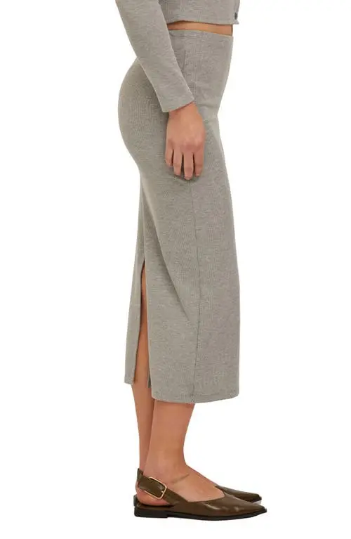 PROJECT SOCIAL T Del Rey Midi Skirt - Htgrey