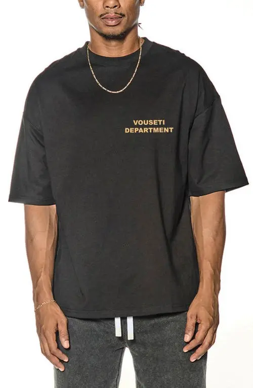 VOUSETI Department Oversize Cotton Graphic T-shirt