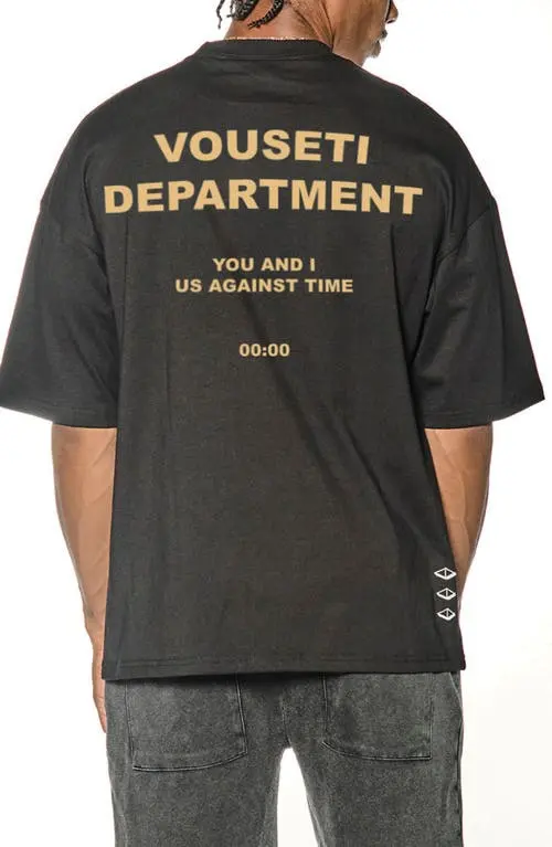 VOUSETI Department Oversize Cotton Graphic T-shirt