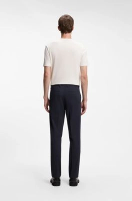 BOSS Modern-fit Pants In Stretch-cotton Twill