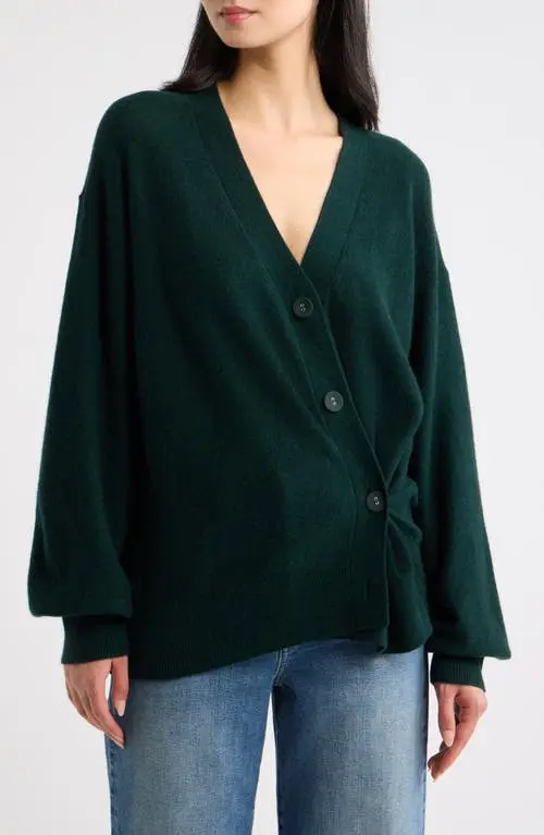 CISSA Wool & Cashmere Cardigan - Forest Green