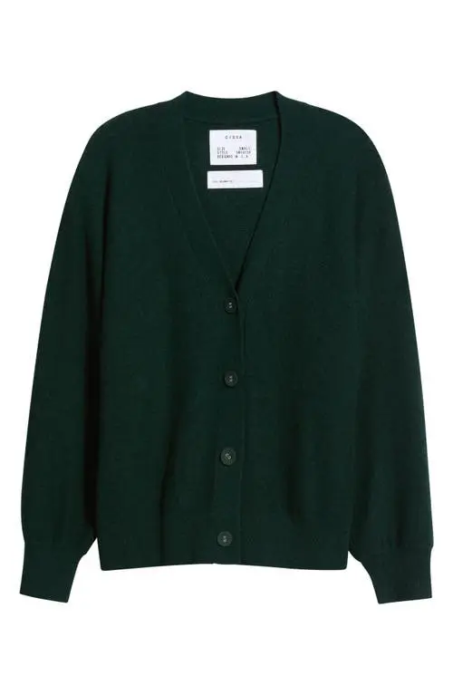 CISSA Wool & Cashmere Cardigan - Forest Green