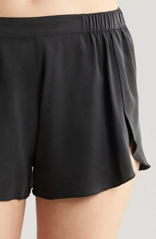 Lunya Racerback Washable Silk Short Pajamas - Immersed Black