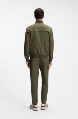 BOSS Slim-fit Jacket In Micro-patterned Stretch Fabric