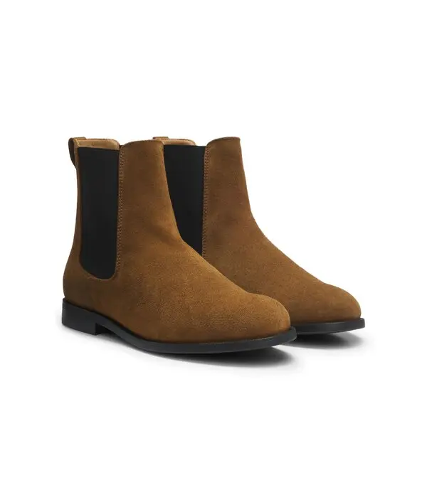 BOSS Suede Chelsea Boots With Double B Hardware